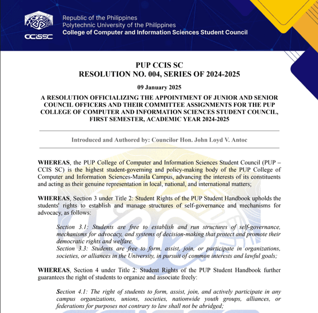 CCIS SC Accomplishment Report '24-'25